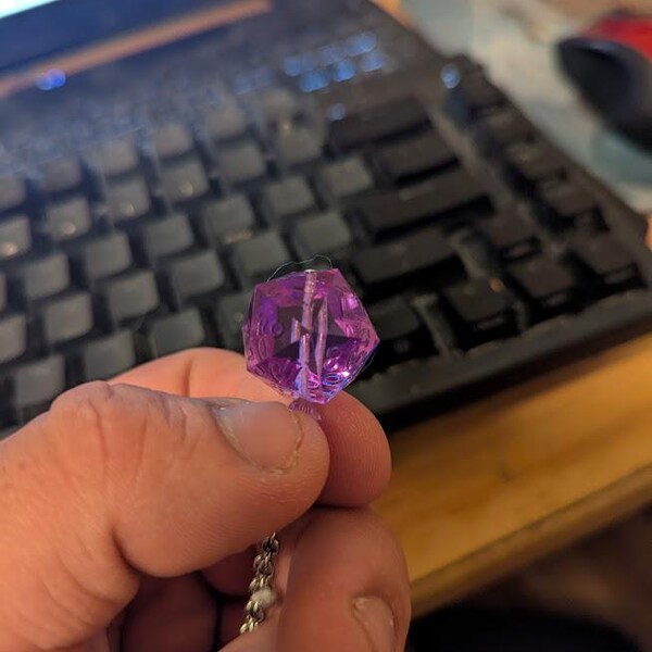 Amethyst Gamescience D20 Dice Necklace - Polycarbonate Tabletop Gaming ...