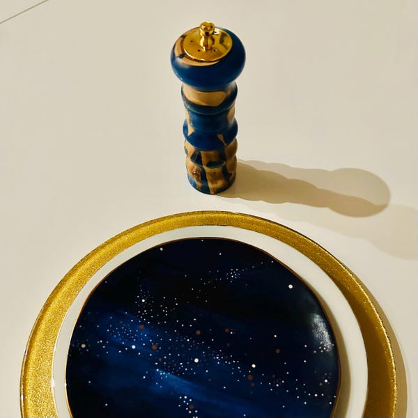 Handmade Wood & Epoxy Resin Pepper Mill and Salt Shaker Combo - 2 in 1 ...