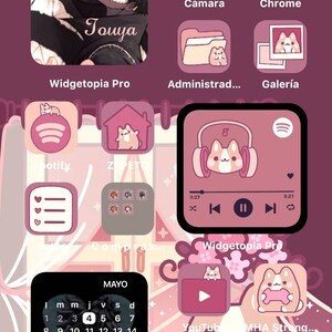 Pink Cute Animal App Icon Pack Kawaii Cozy Phone Tablet Icon App Theme ...