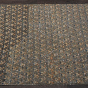 3x6 Beige Blue Orange Turkish Runner Rug, 3x6 Floral Vintage Oushak ...