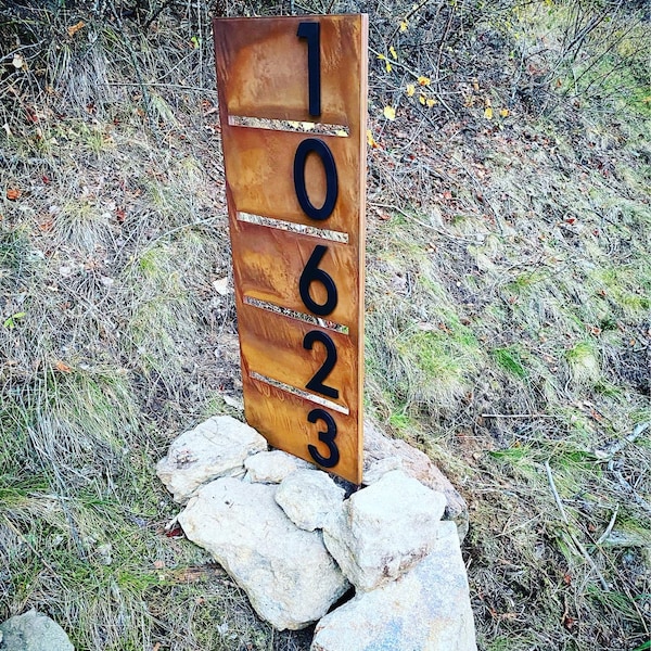 Enfield XL Yard Sign, 6h Numbers, Vertical, Sign on Stakes, Address ...