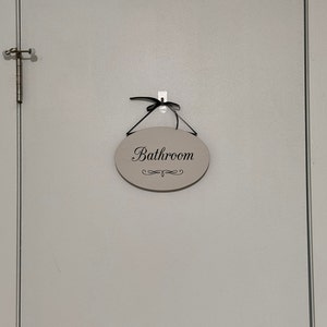 The Loo Plaque, Home Office Decor Wood Sign, French Country Washroom ...