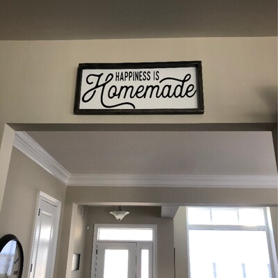 Happiness is Homemade Farmhouse Sign, Wooden Home Sign, Housewarming ...