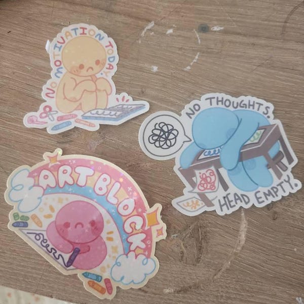Sparkly Art Block Waterproof Stickers! - Etsy