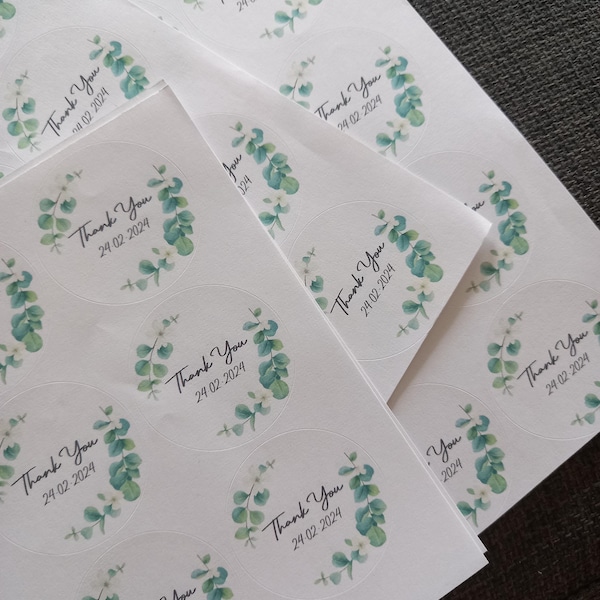 70 X Personalised Wedding Stickers, Wedding Name Stickers, Wedding ...