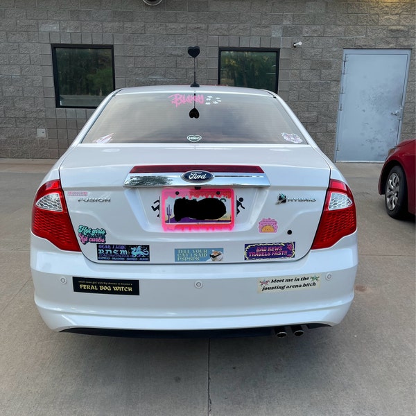 Feral Bog Witch Sticker for Car, Cursed Bumper Stickers Funny, Feral ...