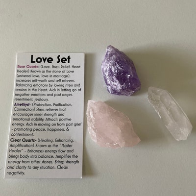 Love and Happiness Stone Set Raw Crystals and Stones Raw Rose Quartz ...