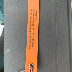 Leather Custom Quote Bookmark Personalized Bookmark Favorite - Etsy