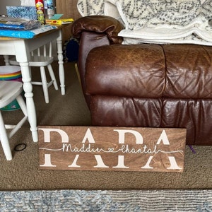 Papa Fathers Day Gift Papa Sign Gift for Papa Rustic Sign for Papa Gift ...