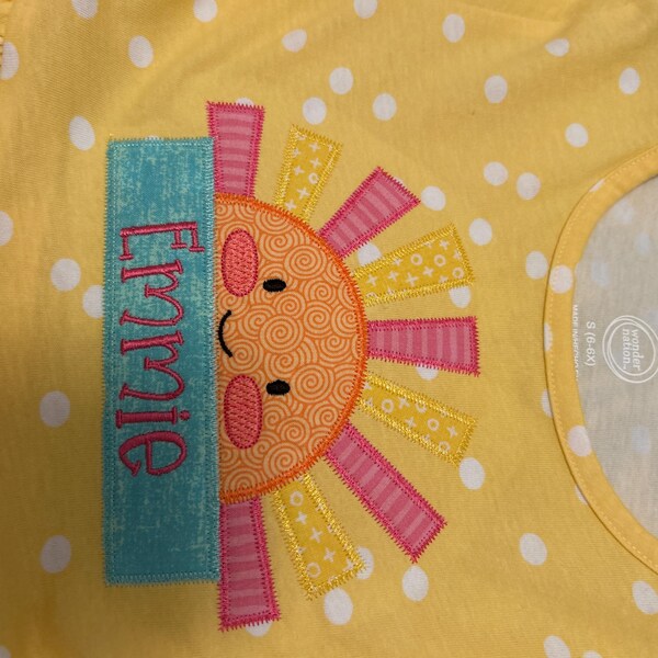 Gigi Hand Lettered Zig Zag Stitch Double Applique Design for Machine Embroidery - Grandmother ...