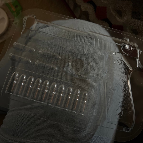 GUN MOLD, Gun & Bullets Chocolate Mold, Soap Mold, Hunter Theme Cake ...
