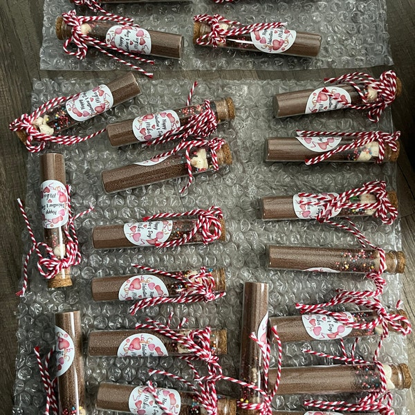 Hot Chocolate Wedding Favour in Tube, Personalised, Hot Chocolate With ...