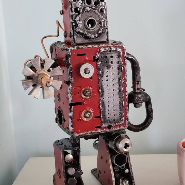 Scrap Metal Robot 148, A Red Robot With a Jar Head and Available for ...