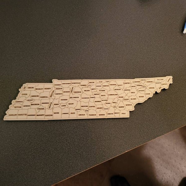 Digital State of Idaho With Counties Map SVG, PDF, DXF, & Eps Puzzle ...