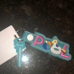 Pool Keychain, Pool Key Chain, Pool Keyring, Pool Bag, Pool Key, Summer ...