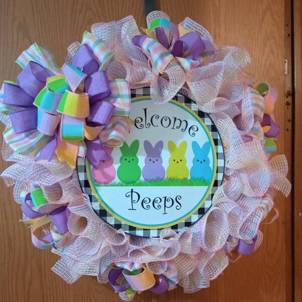 Welcome Peeps Wreath Sign Wreath Attachment Wreath Supplies Craft ...