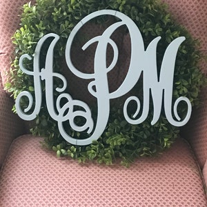 Gold Monogram Wall Hanging Wall Letters Custom Painted - Etsy