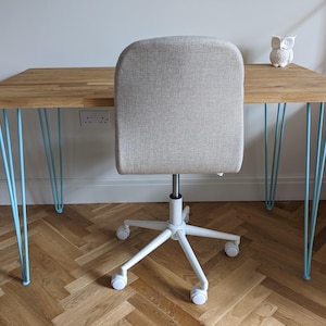 Hairpin Desk and Dining Table White Formica Birch Plywood & Our Best ...