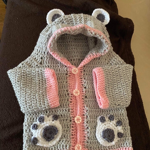 CROCHET PATTERN Baby Bear Jacket, Crochet Baby, Child Jacket, Sweater ...