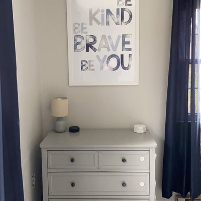 Be Kind Be Brave Be You Print, Printable Wall Art, Blue Wall Art for ...