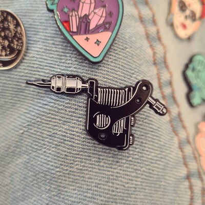 Tattoo Machine Enamel Pin for Tattoo Artist, Tattooist, Tattoo Shop ...