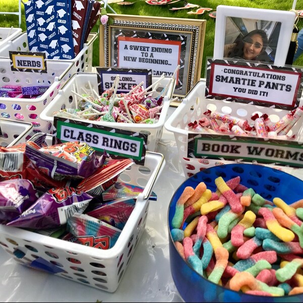 Graduation Candy Signs, Set of 9 Candy Bar Sign Candy Sign Graduation ...