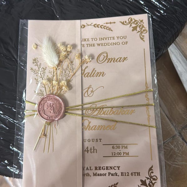 Acrylic Wedding Invitation - Quinceanera Invitation, Elegant Black ...