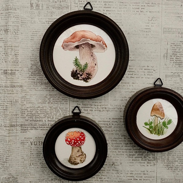 Set of 3 Small Сircular Frame 2x2 Round Frame, Round Wall Frame, Round ...