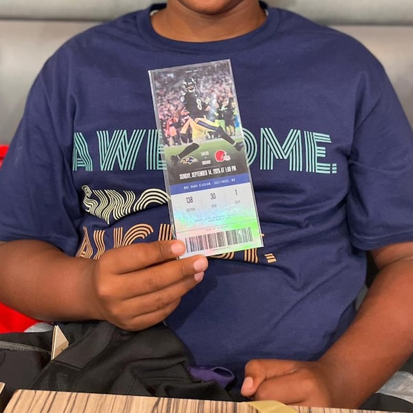 Physical Custom Football Game Ticket, Personalizable Printed Tickets to ...