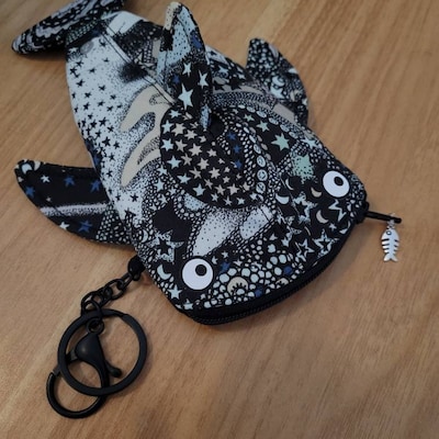 Rainbow Whale Shark, Glitter Star Whale Case, Fish Keychain, Fish Coin ...