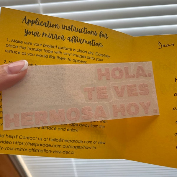 Mirror Affirmation Vinyl Decal, Hello. You're Looking Gorgeous Today ...