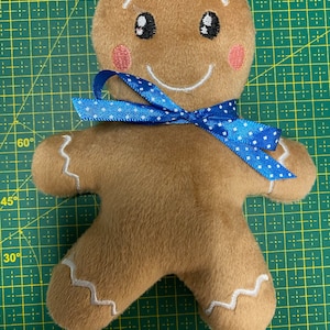 Gingerbread Man Embroidery Pattern , in the Hoop, ITH, Softie Stuffie ...