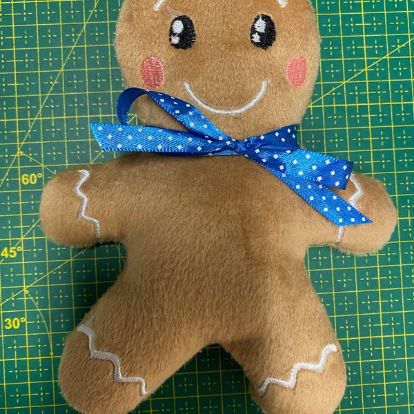 Gingerbread Man Embroidery Pattern , in the Hoop, ITH, Softie Stuffie ...