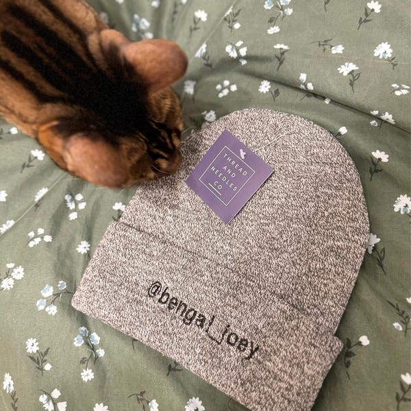 Scottish Highland Cow Embroidered Beanie, Highland Cow Gifts Cow Lover ...