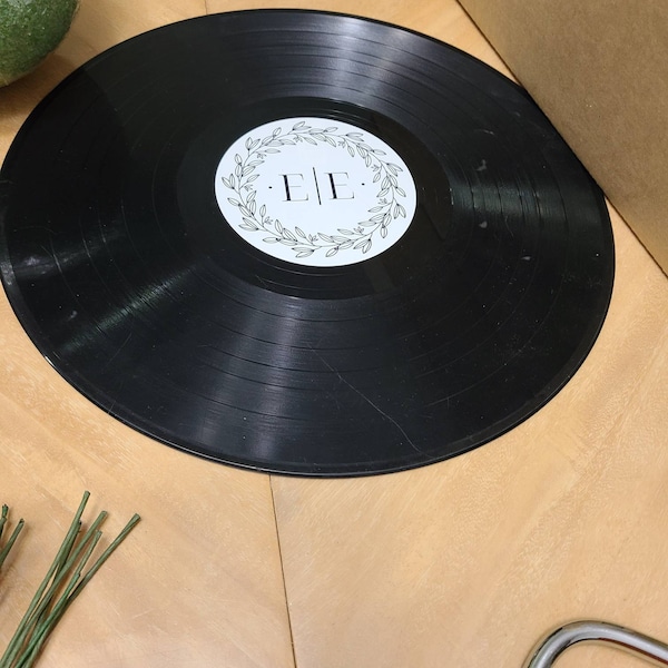 Custom Label for 12 Inch Vinyl Record, Bold Text Personalized Matte ...