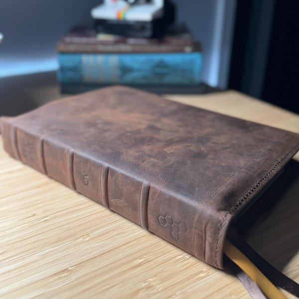 Handcrafted Leather Bible Rebinding Custom Bookbinding Bible Cover ...