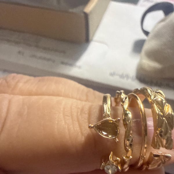 UK Seller! 28pcs Gold Colorful Ring Set Rings, Gold Ring Set ,gift for ...