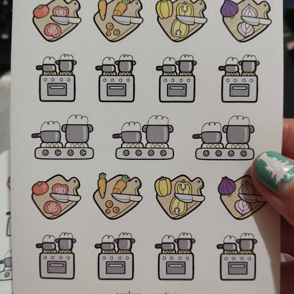 SALAD Sticker Sheet - Healthy Eating/ Veggie Themed Stickers for Your ...