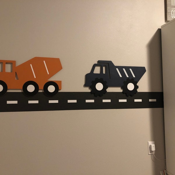 Kids Road Border Wall Decal Sticker, Fabric Wall Decal Border ...