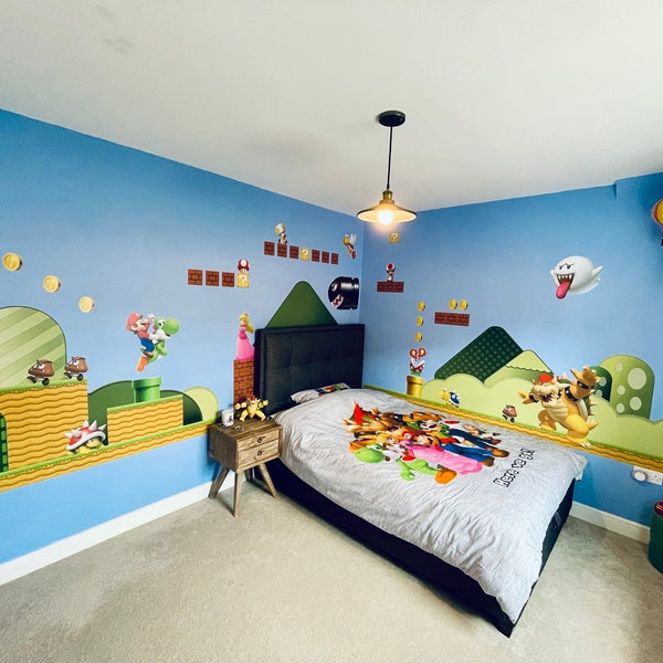 Removable Vinyl Super Sonic Wall Decal Sega Wall Art Games Wall Sticker for Boy Room Decor Games ...