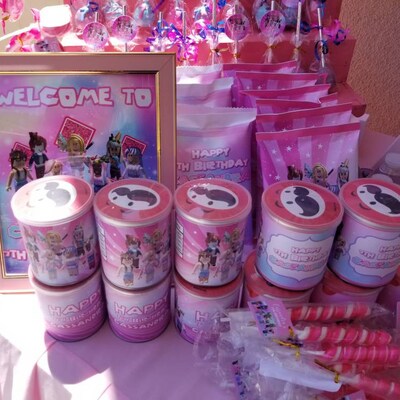 Roblox Birthday Party Pack Girl, Roblox Decoration Party Set, Roblox ...