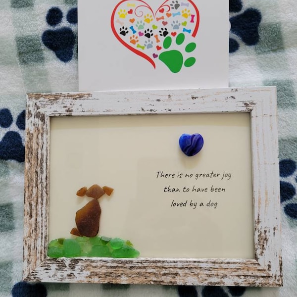 Sea Glass Art, Sea Glass Dog, A Dogs Love, Handmade, Personalize ...