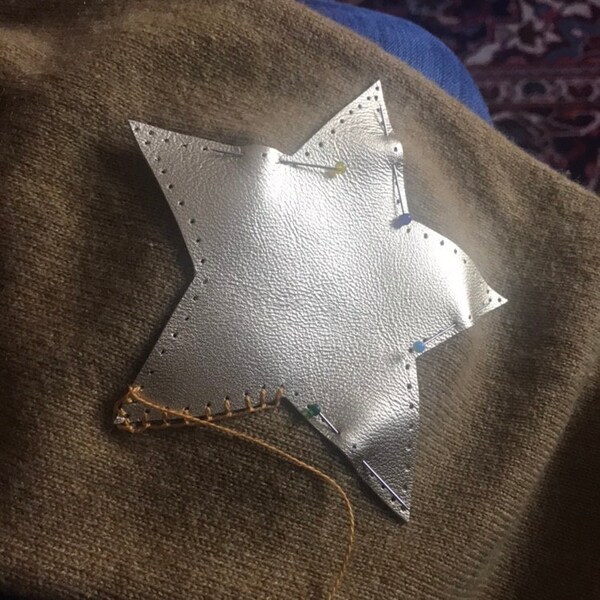 Gold Leather Star Patches: Sew-on Applique, Elbow/knee Pads (set of 2 ...