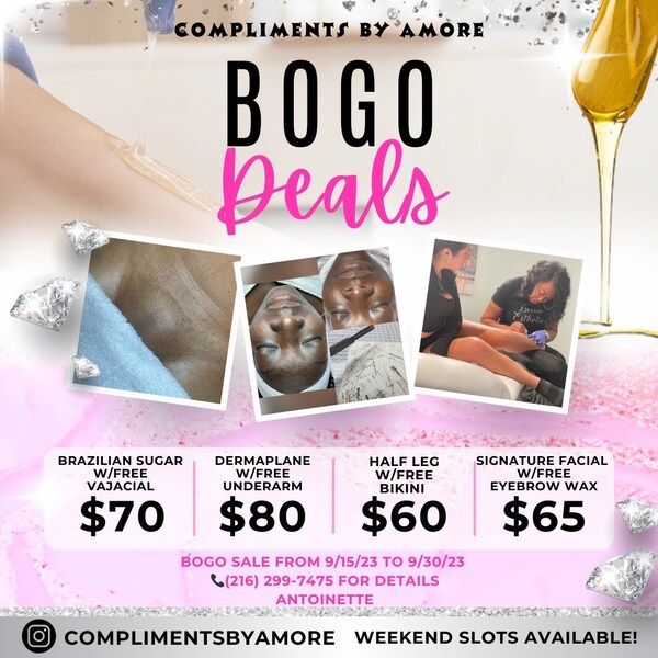 Body Waxing Deals Flyer, DIY Flyer Template Design, Waxing Salon ...