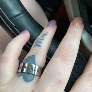 Initial Ring, 8mm Engraved Letter Ring, Personalized Initial Ring, Gift ...