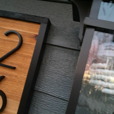 Cedar House Numbers Cedaraddress Sign Black House Numbers Address ...