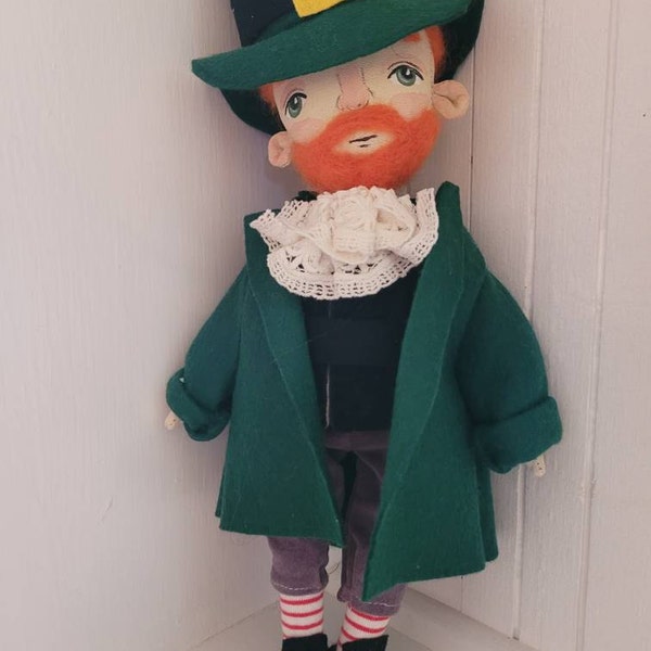 Mini Man Rag Doll, Fabric Bearded Man Doll, Man Beard Doll,handmade ...