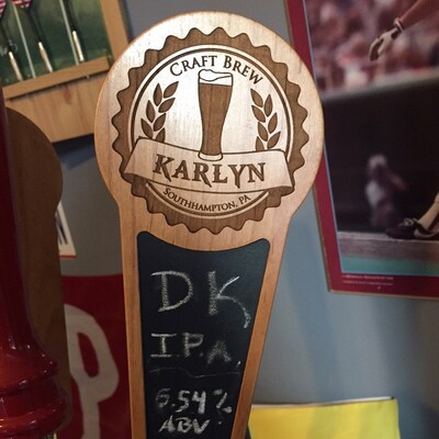 Personalized Custom Beer Tap Handle Laser Engraved With Chalkboard ...