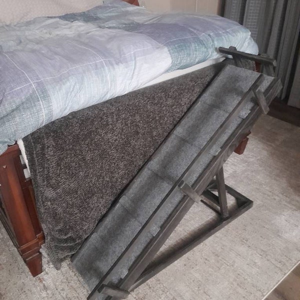 12x56 Adjustable Ramp 2 Side Rails Carpet Traction Bumps Small to ...