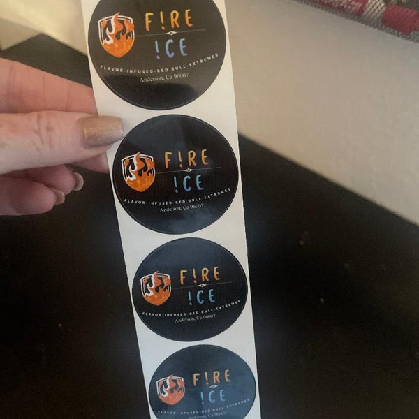 100 X Custom Roll Circle Labels. Your Own Design is Printed 100+ Bulk ...